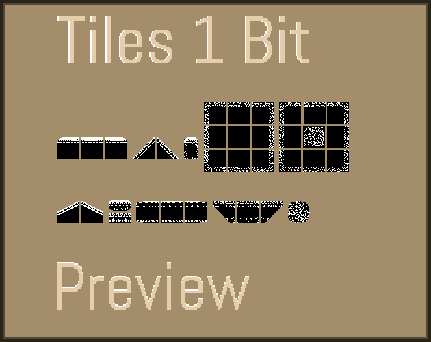 Tiles 1 bit Pixel art | OpenGameArt.org